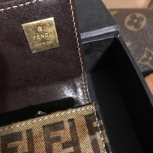 Fendi | Bags | Fendi Ff Logo Monogram Long Flap Wallet Clutchbox | Poshmark
